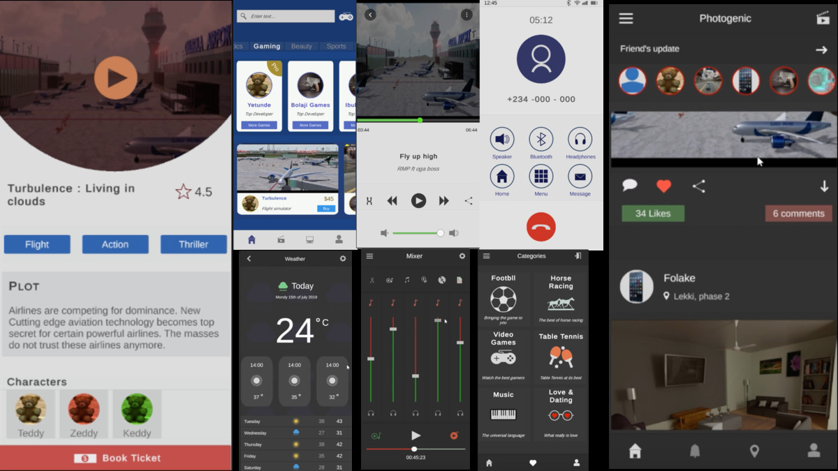 Mobile App UI Template