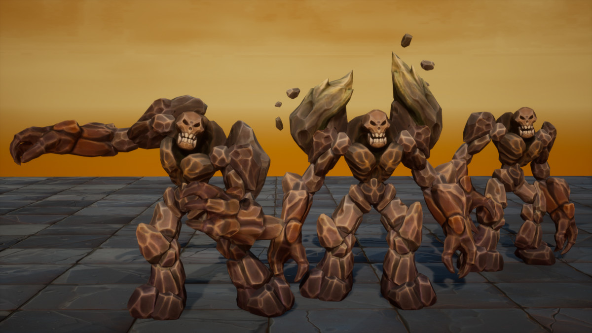 Modular Stylized Fantasy Rock Golem