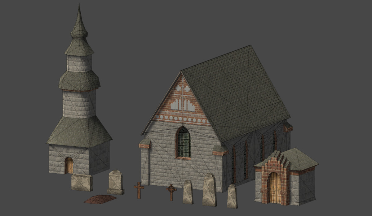 Medieval Church and Graveyard