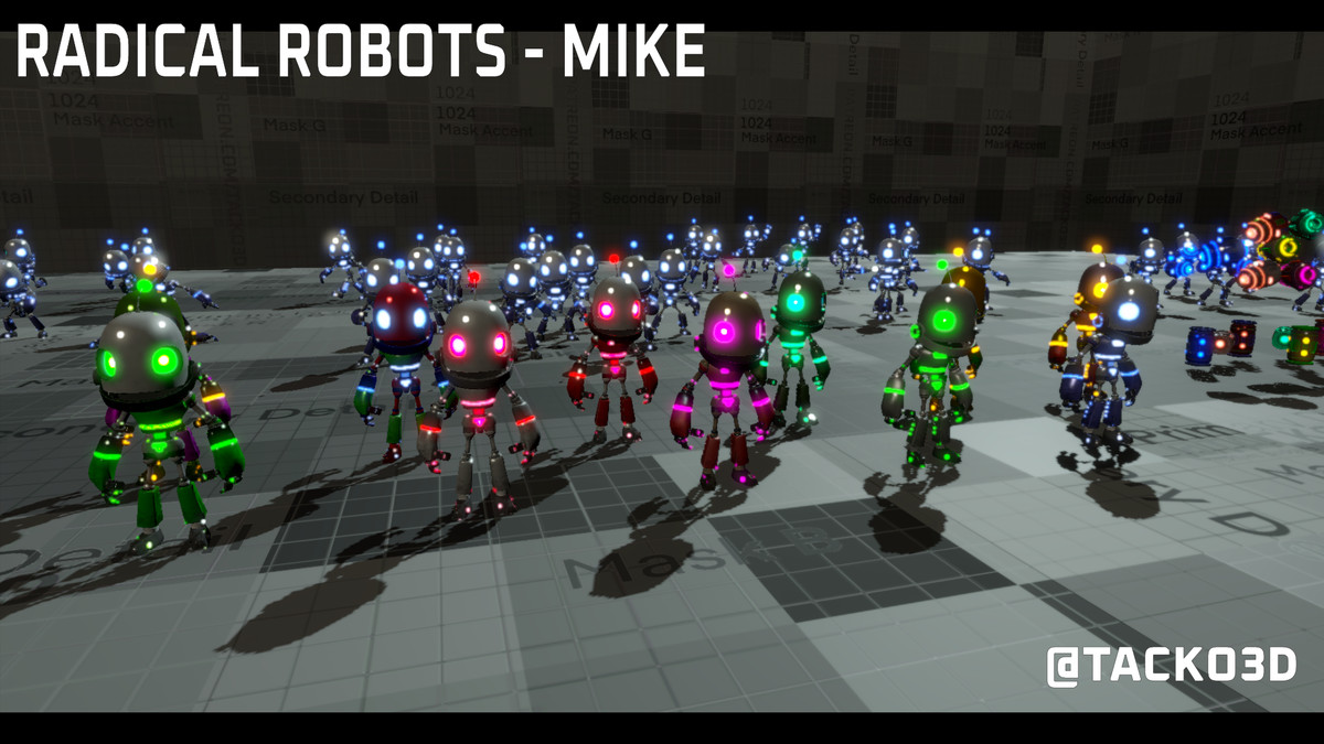 Customizable Robot Character - Mike the Radical Robot