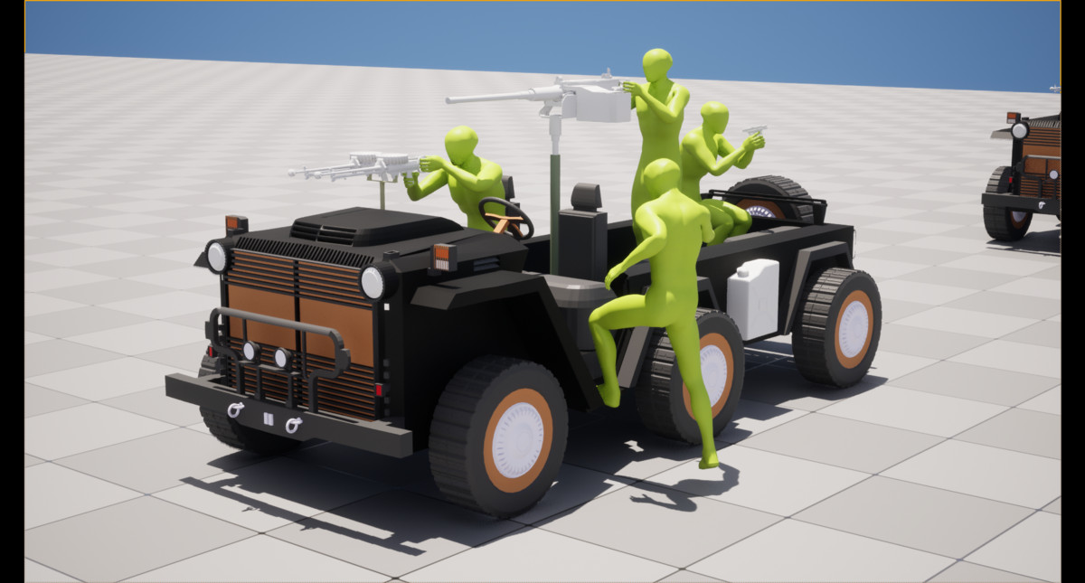 Car Driving & Shooting Animation