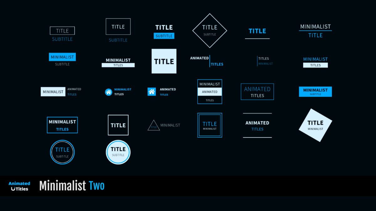 Animated Titles - Minimalist Two