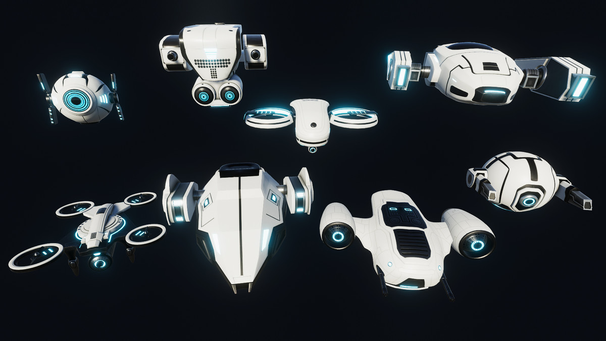 Sci-Fi Battle Drones