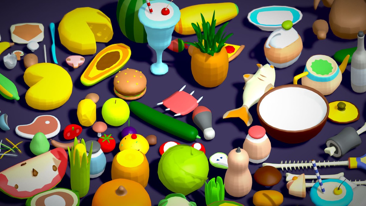Food Pack - 310+ Foods Mega Pack - Low poly Vegetable Fruits Drink Veg ...