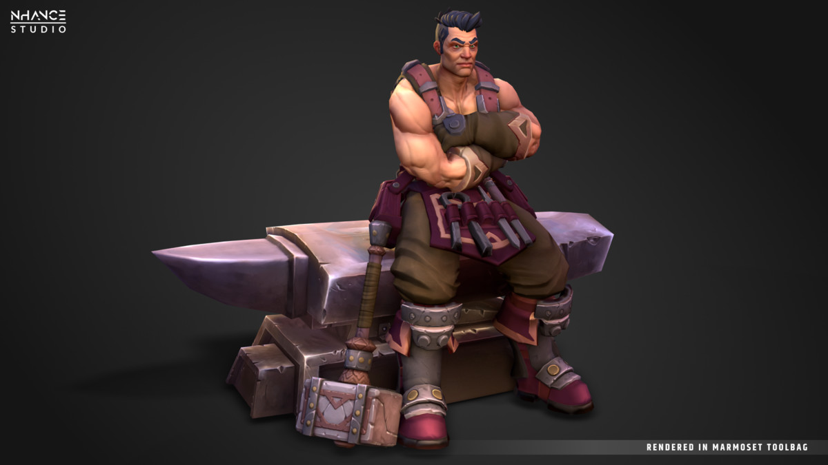 Modular Stylized Human Blacksmith