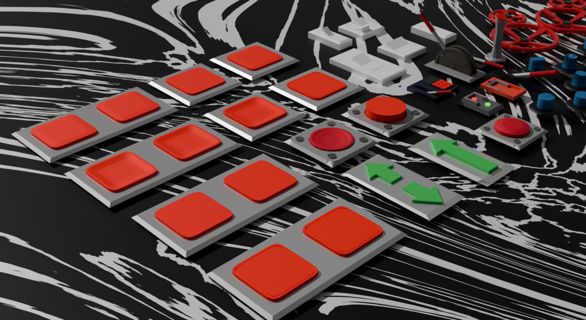 Buttons, Levers, Values, Regulators, Switches - Low Poly Pack + Scripts