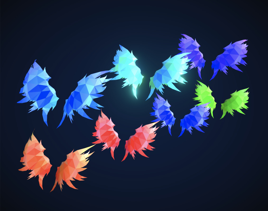 Polygon Wing 1 - Low Poly 3D Art