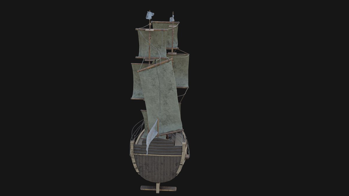 Sailing Ship Barque URP and HDRP Textures