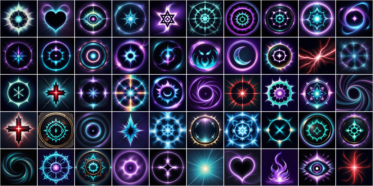 Soft Light Magic Spell Icons Super Bundle1