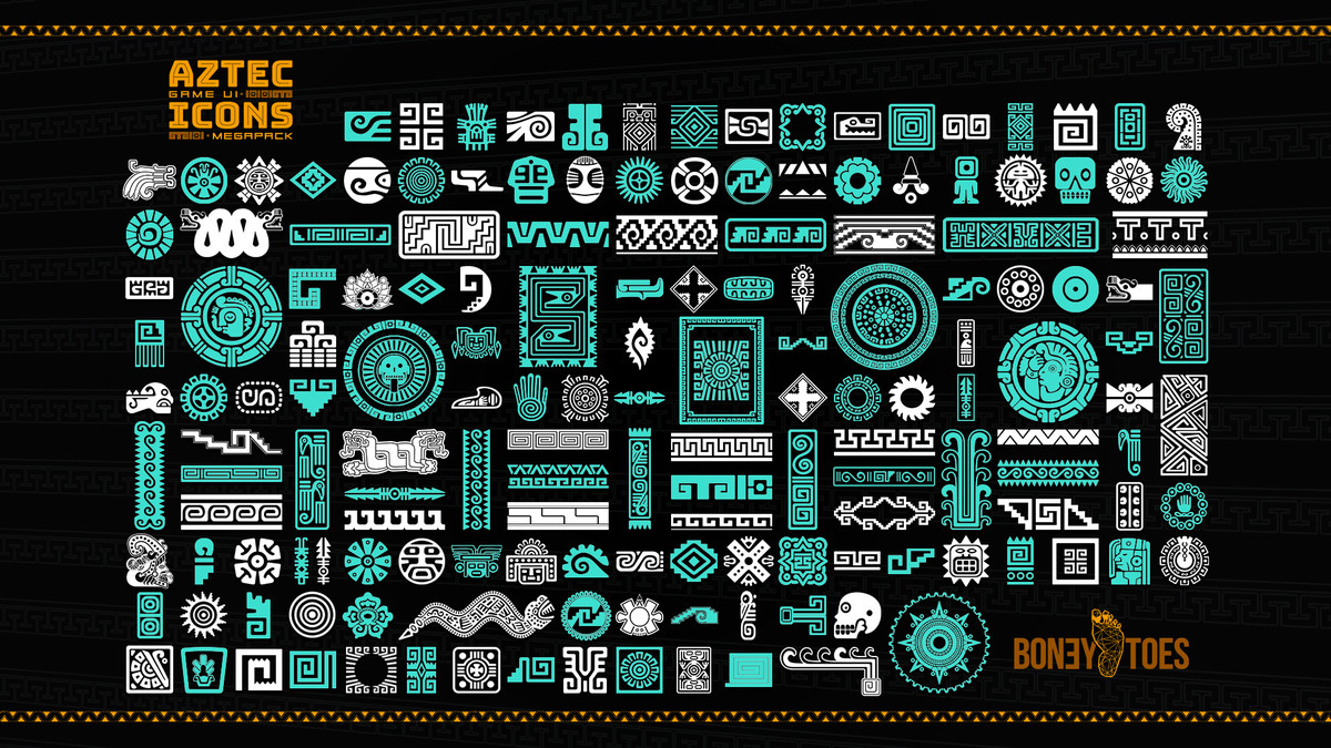 Aztec Game UI Icons Megapack