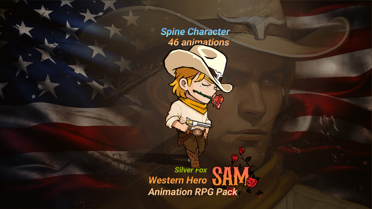 Cowboy_Silver Fox_Spine animation 2D Character