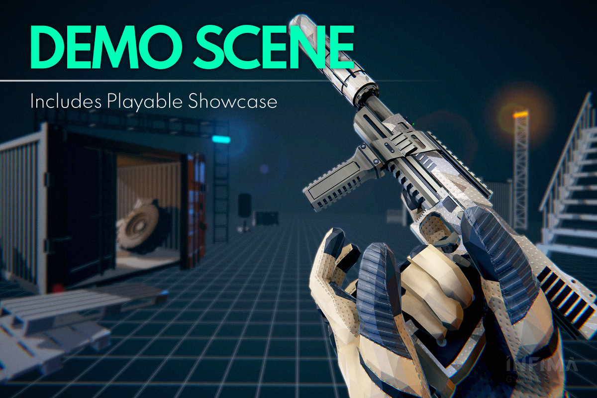 Low Poly Animated - Modern Guns Pack (Built-in)