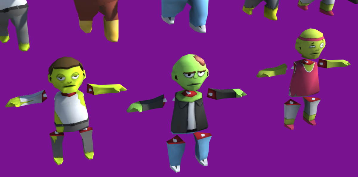 Zombies Cartoon Characters Pack