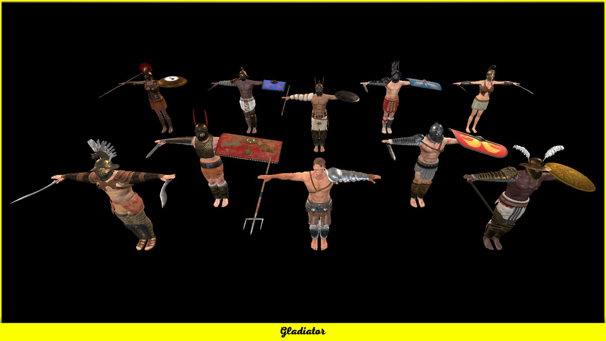 Gladiators characters 10+ pack