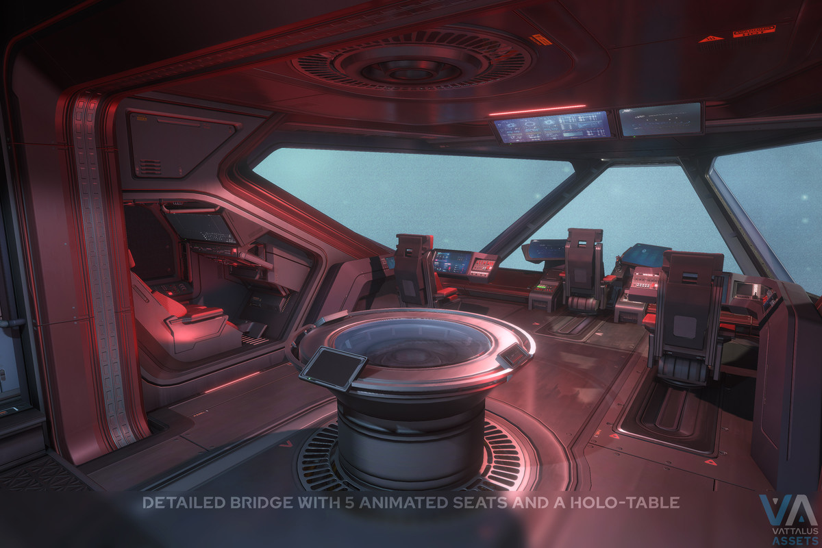 Spaceship with Full Interior: Minerva Corvette