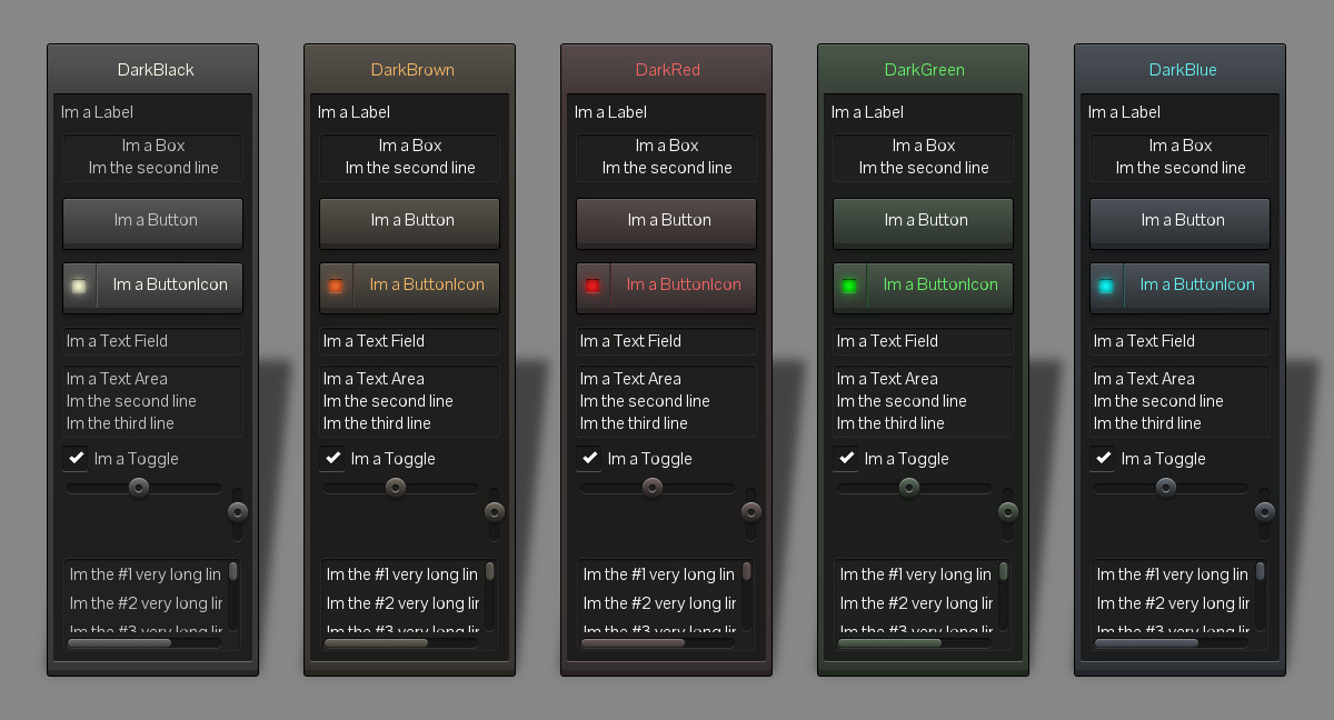 Dark GUI Skin - PSD - AssetsDeals.pro