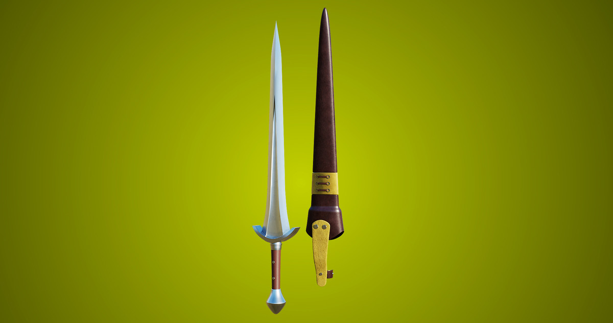 Medieval Sword 08 URP and HDRP Textures