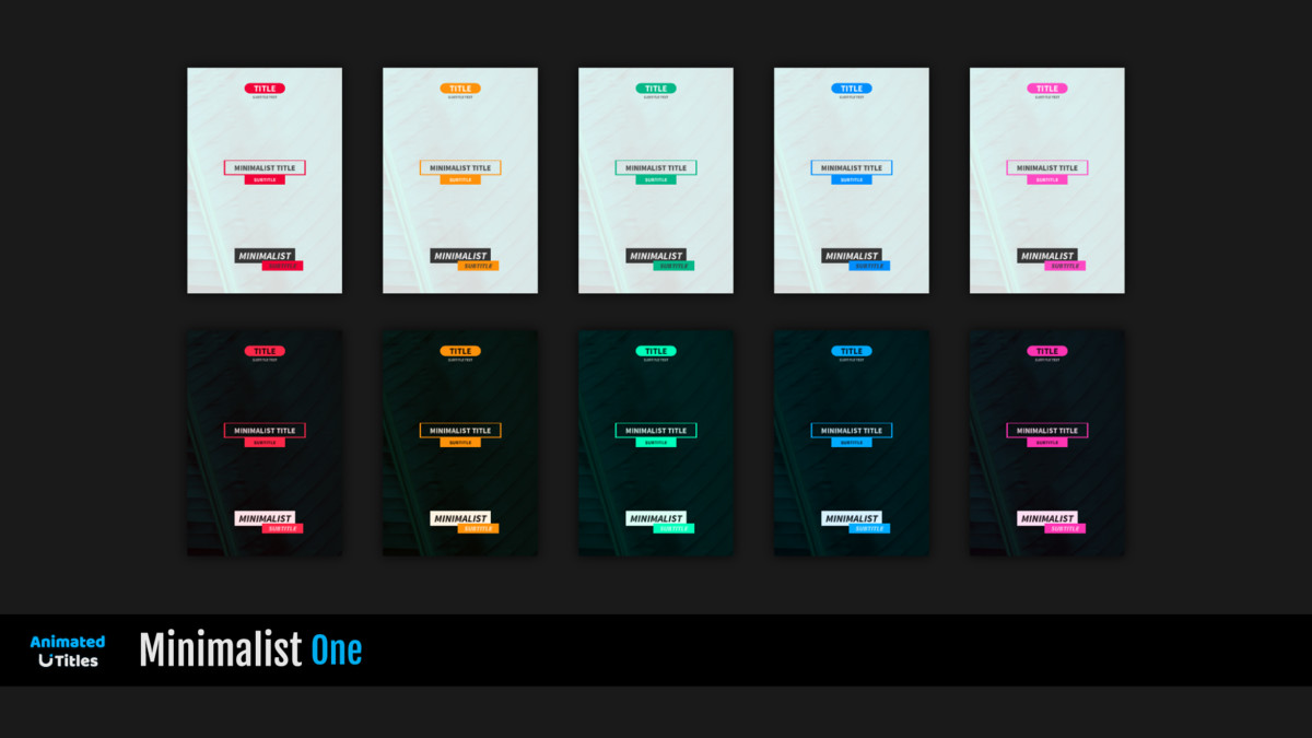 Animated Titles - Minimalist One