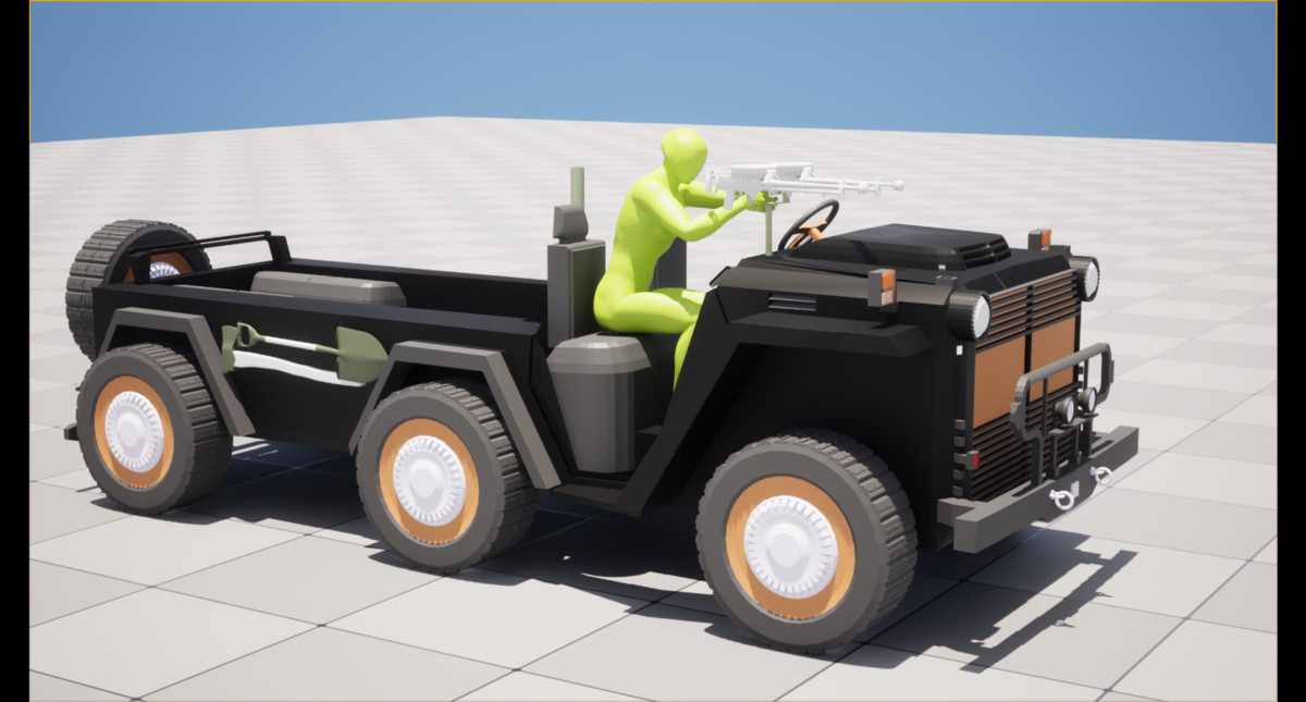 Car Driving & Shooting Animation