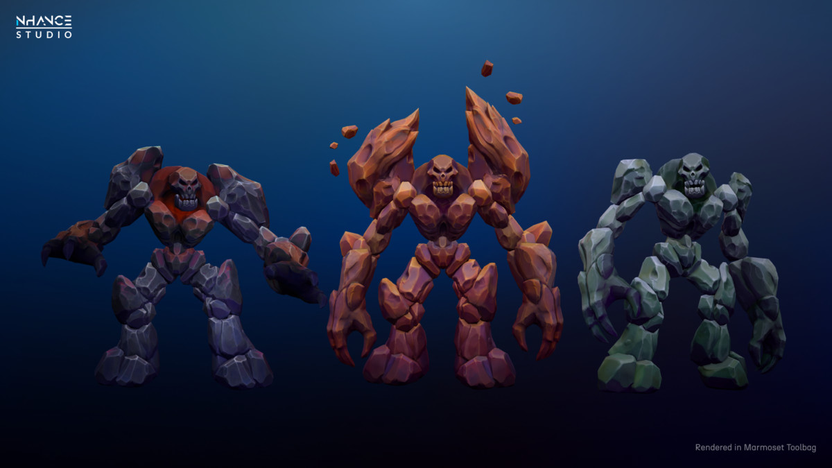 Modular Stylized Fantasy Rock Golem
