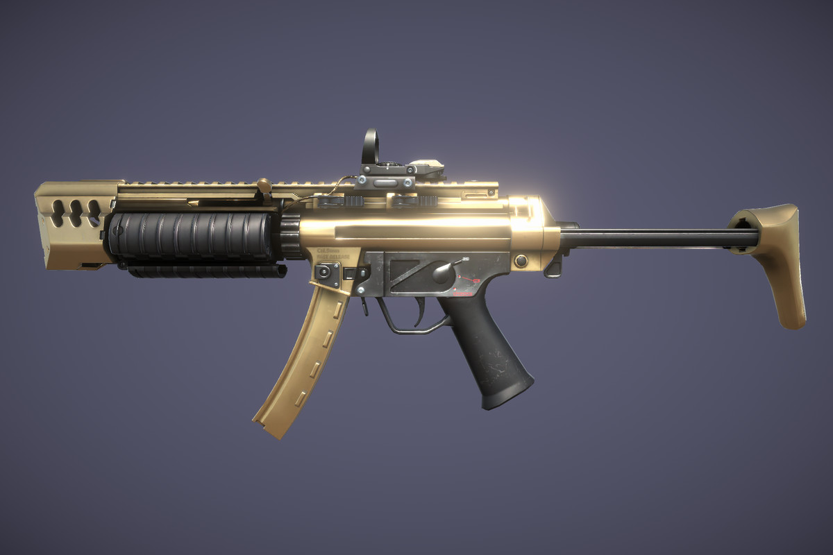 SubmachineGun Gold (Apocalypse Weapons)