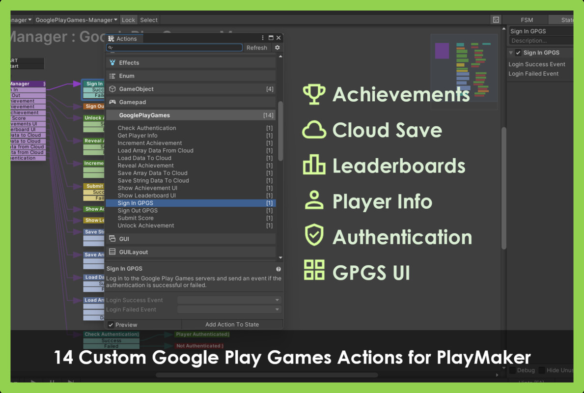 Integration of Google Play Games for PlayMaker