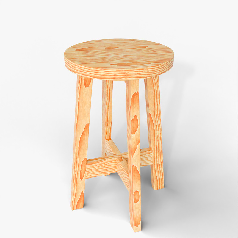 7 Low Poly Stool & Bench Pack