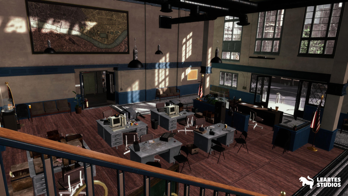 Retro Police Station Environment / Exterior + Interior