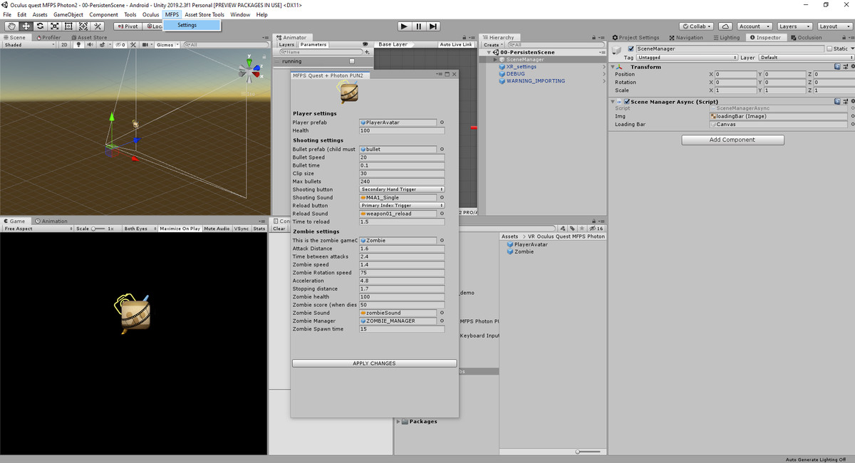 VR Oculus Quest MFPS Photon PUN2 PRO