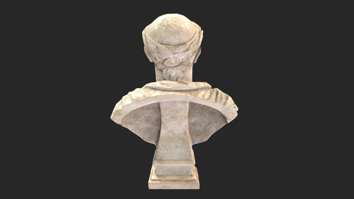 Roman Marble Bust 3D Model – Game-Ready
