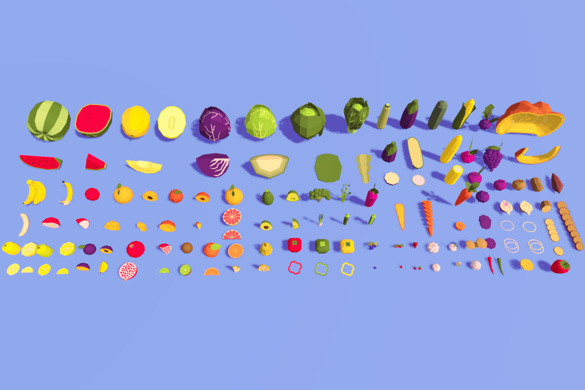 Hypercasual Characters Bundle + Food Bundle