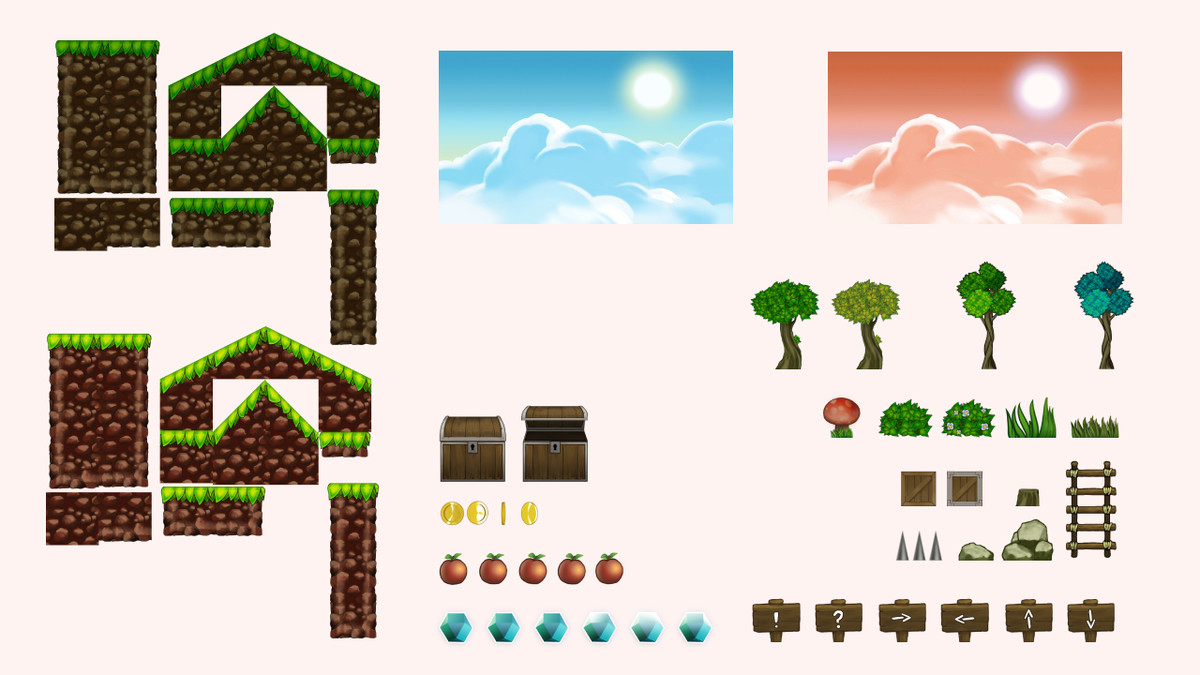 Retro Toon - Platformer Tileset