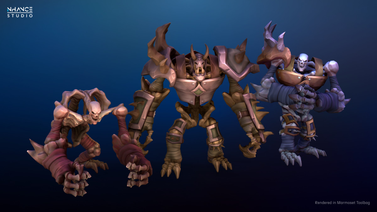 Modular Fantasy Stylized Bone Golem