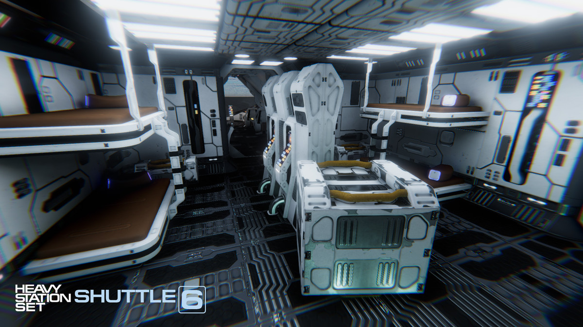 Sci-Fi Heavy Station Set SHUTTLE-6