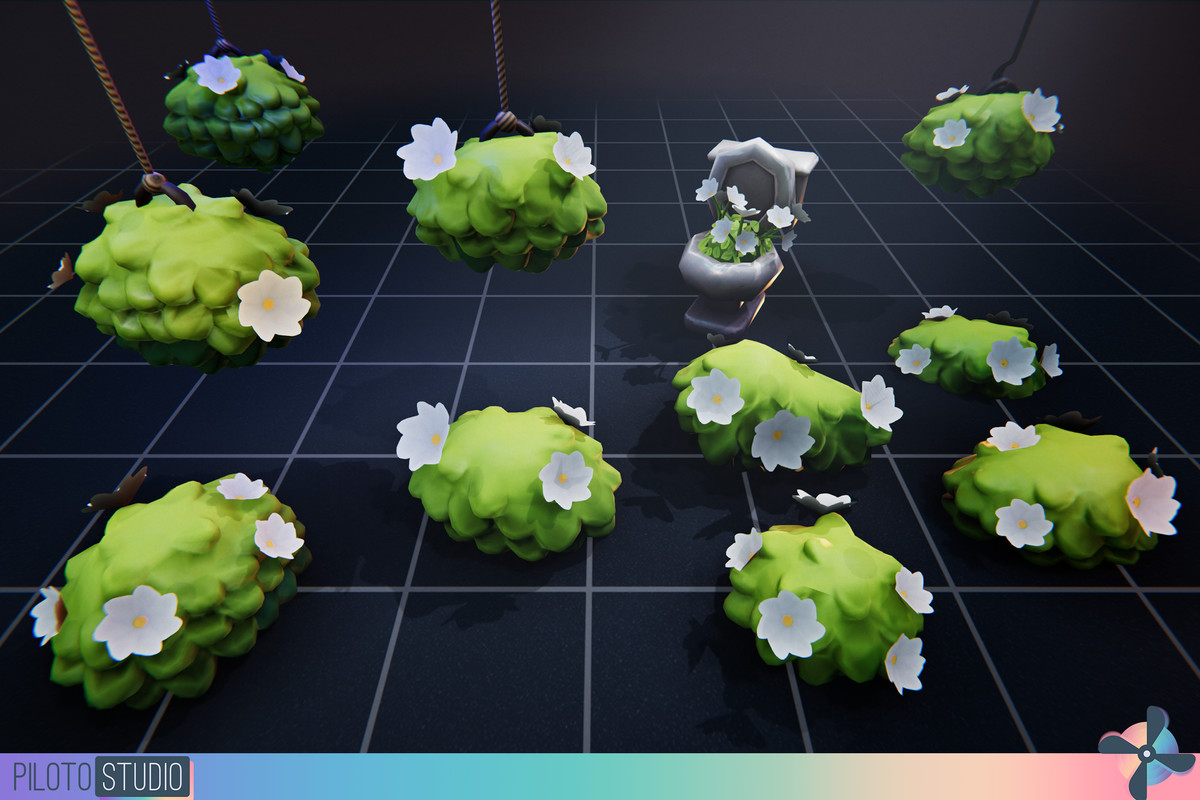 Stylized Vegetation Pack - Flowers, Bushes, Leaves, Vases