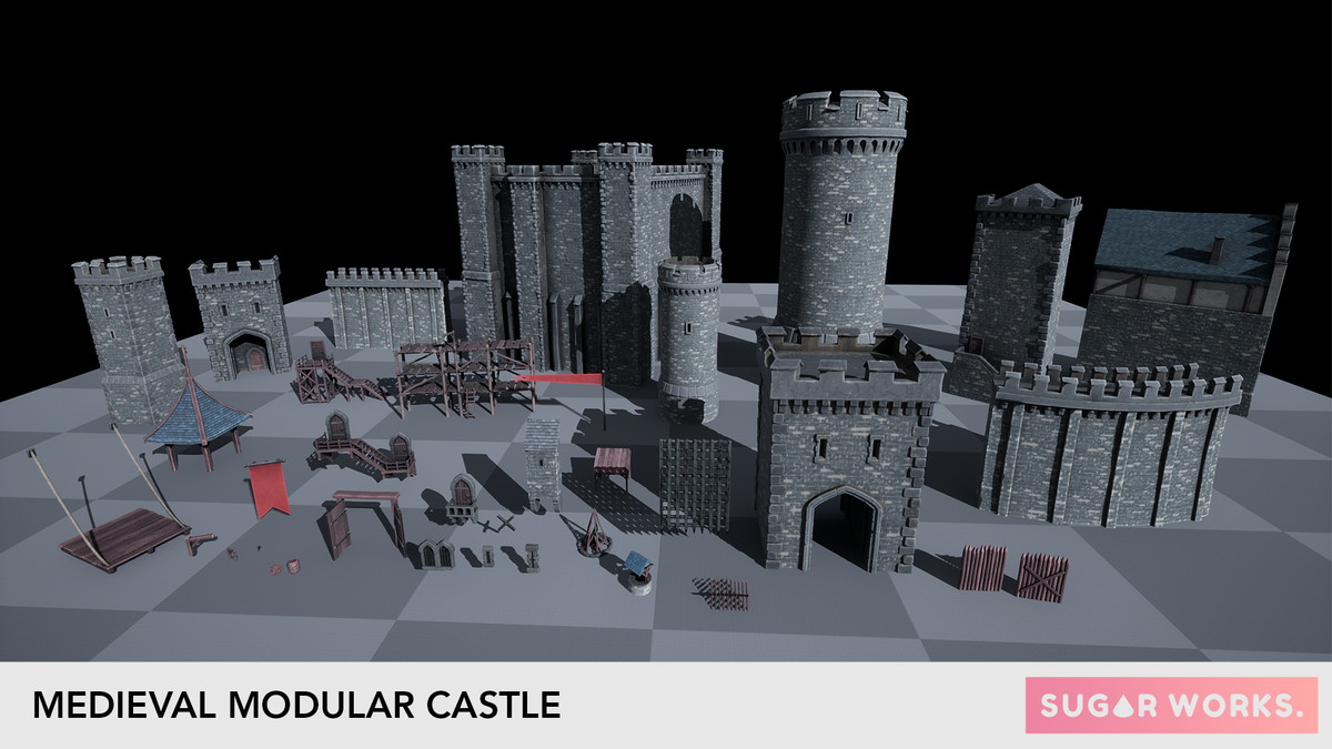 Modular Medieval Castle - Stylized Fantasy