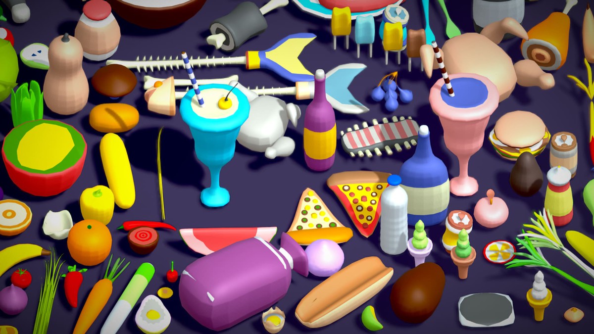 Food Pack - 310+ Foods Mega Pack - Low poly Vegetable Fruits Drink Veg ...