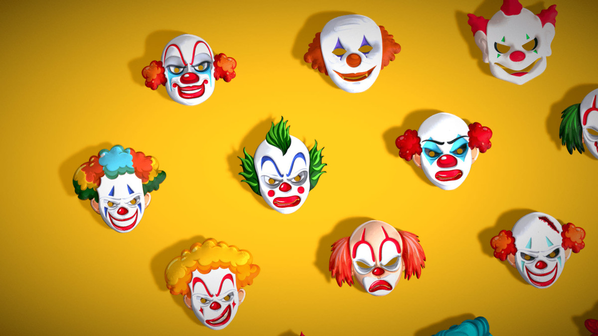 22 It Joker Horror Evil Masks Pack - Kids Evil Fantasy - Stylized Party ...