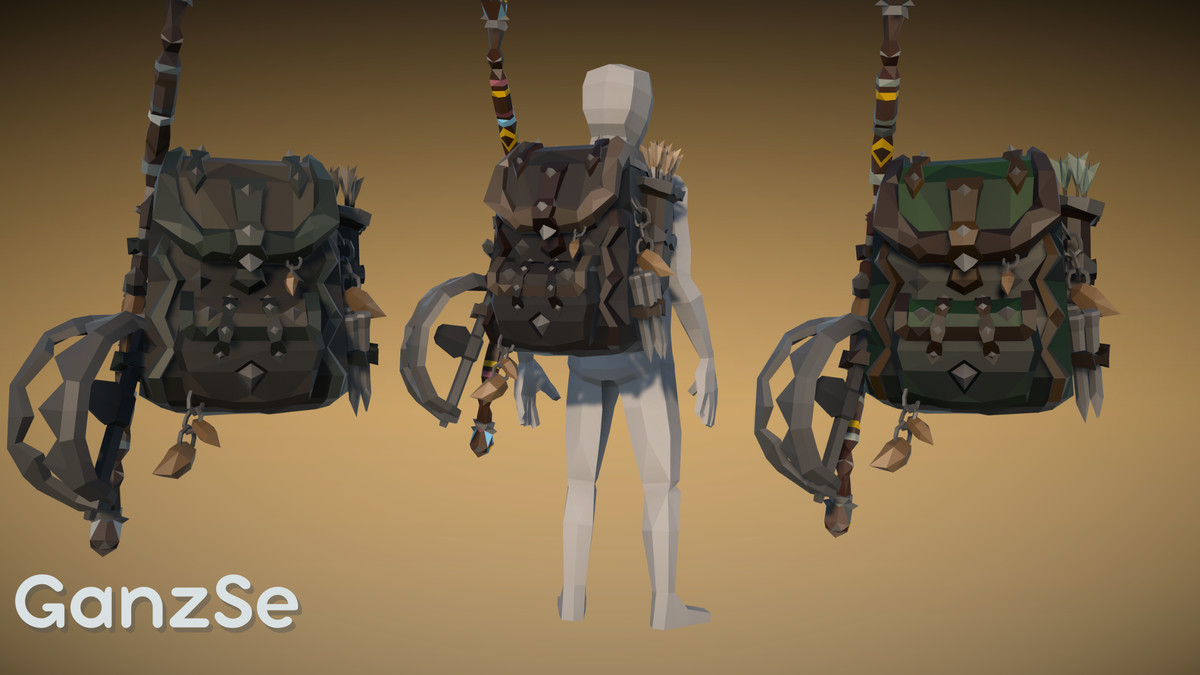 GanzSe Backpacks - Fantasy Low Poly Pack