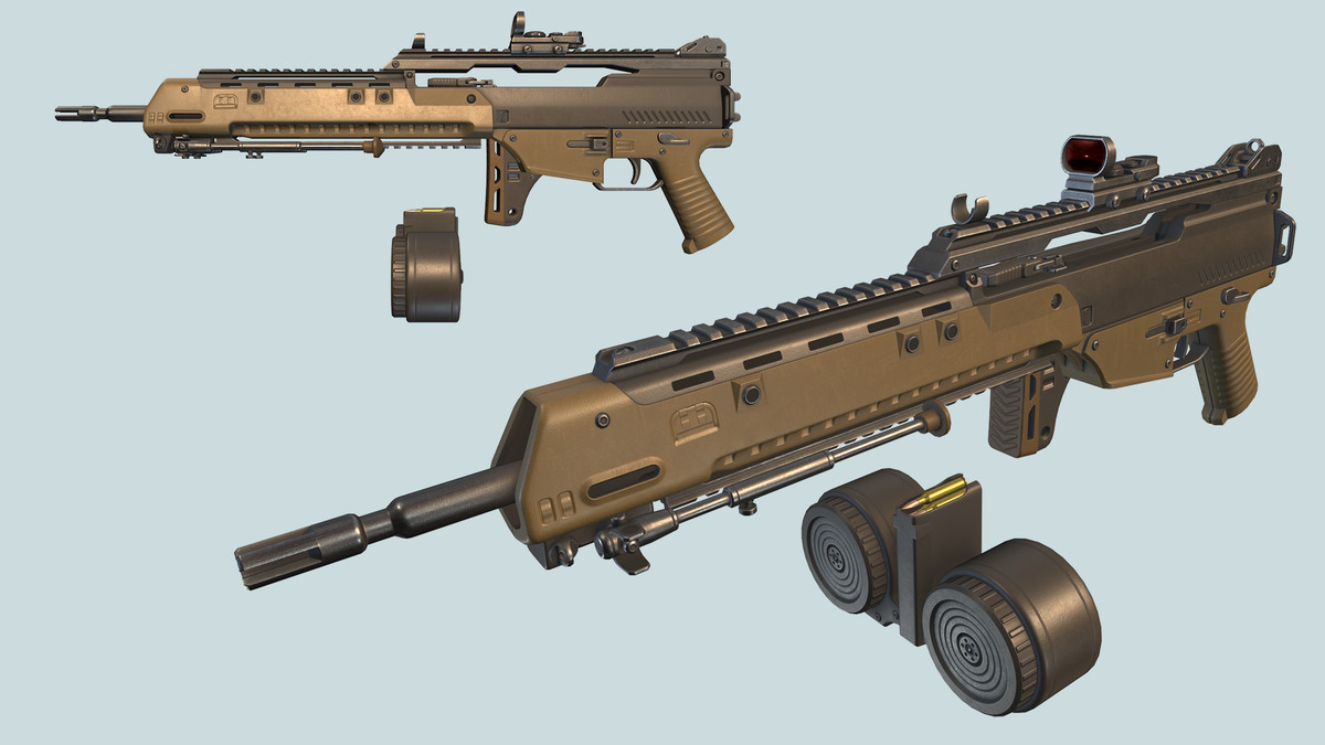 GM-63 Assault Rifle With Hands