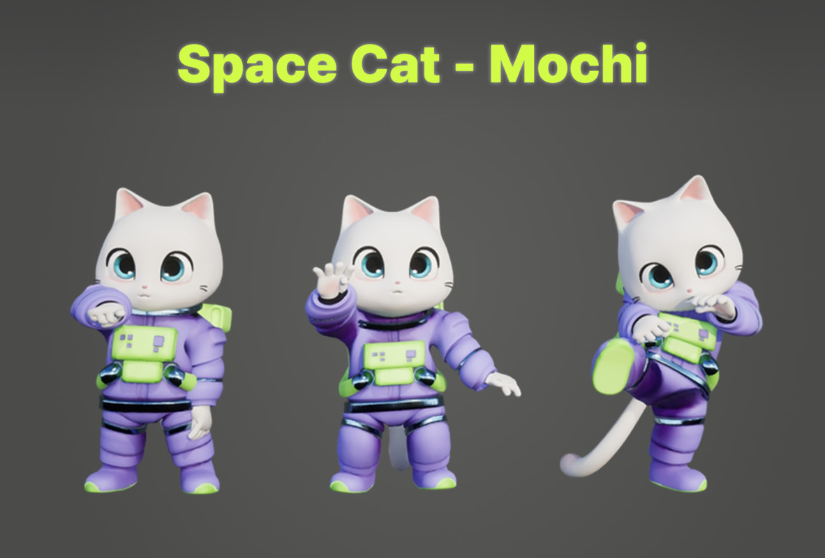 Space cat “Mochi” – Character from Genaimo