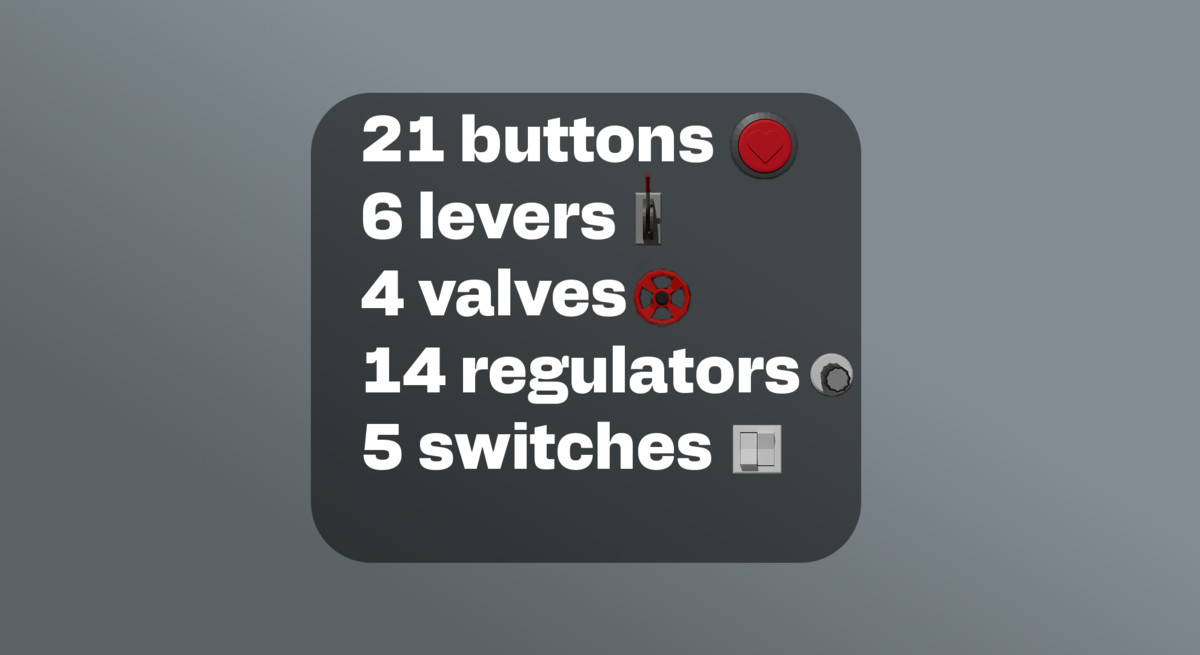 Buttons, Levers, Values, Regulators, Switches - Low Poly Pack + Scripts