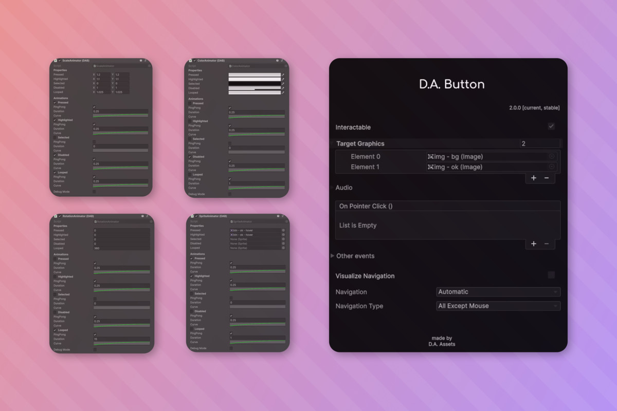 D.A. Button (animated button with sounds)