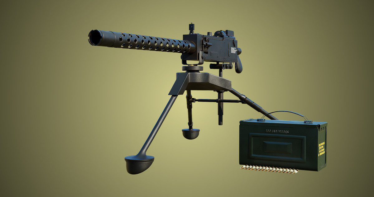 M1919 Browning Gun URP and HDRP Textures