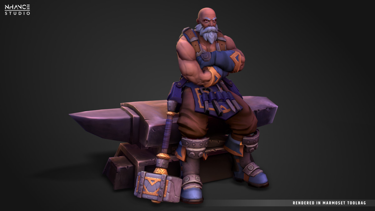 Modular Stylized Human Blacksmith
