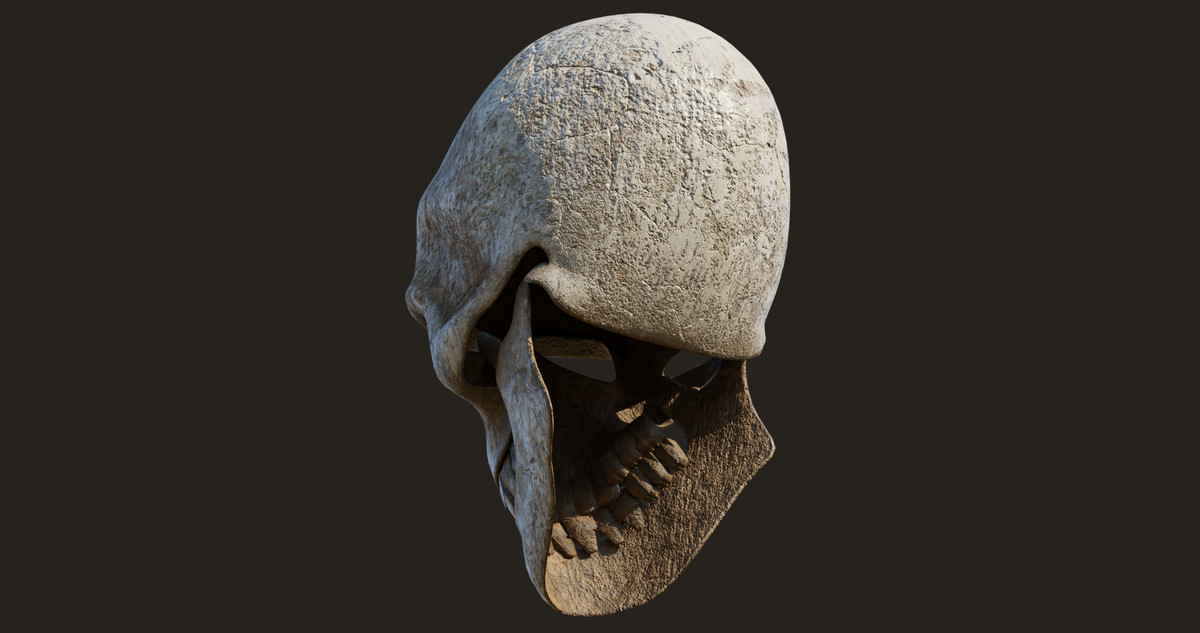 Crack old Skull URP and HDRP Textures