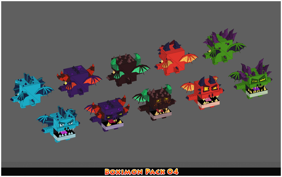 Boximon Pack 04 Mega Toon Series