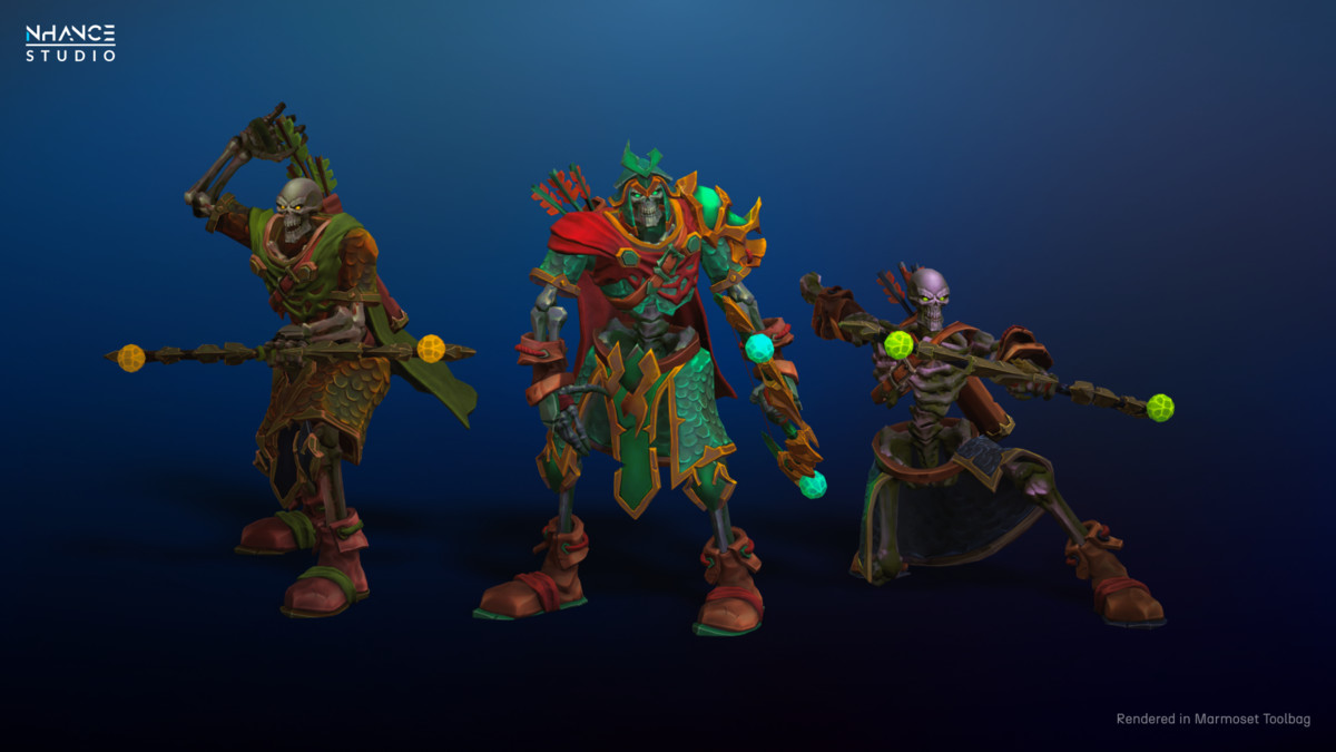 Modular Fantasy Stylized Skeleton Archer Hero