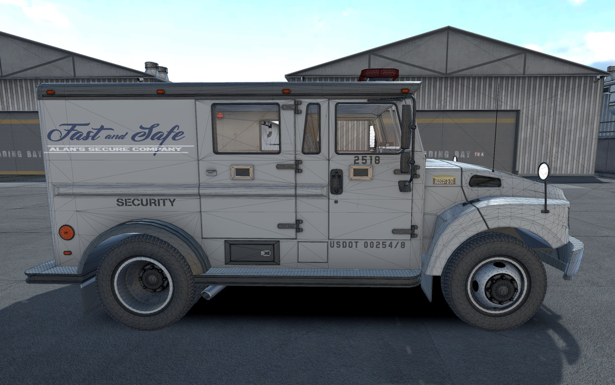 Armored security truck