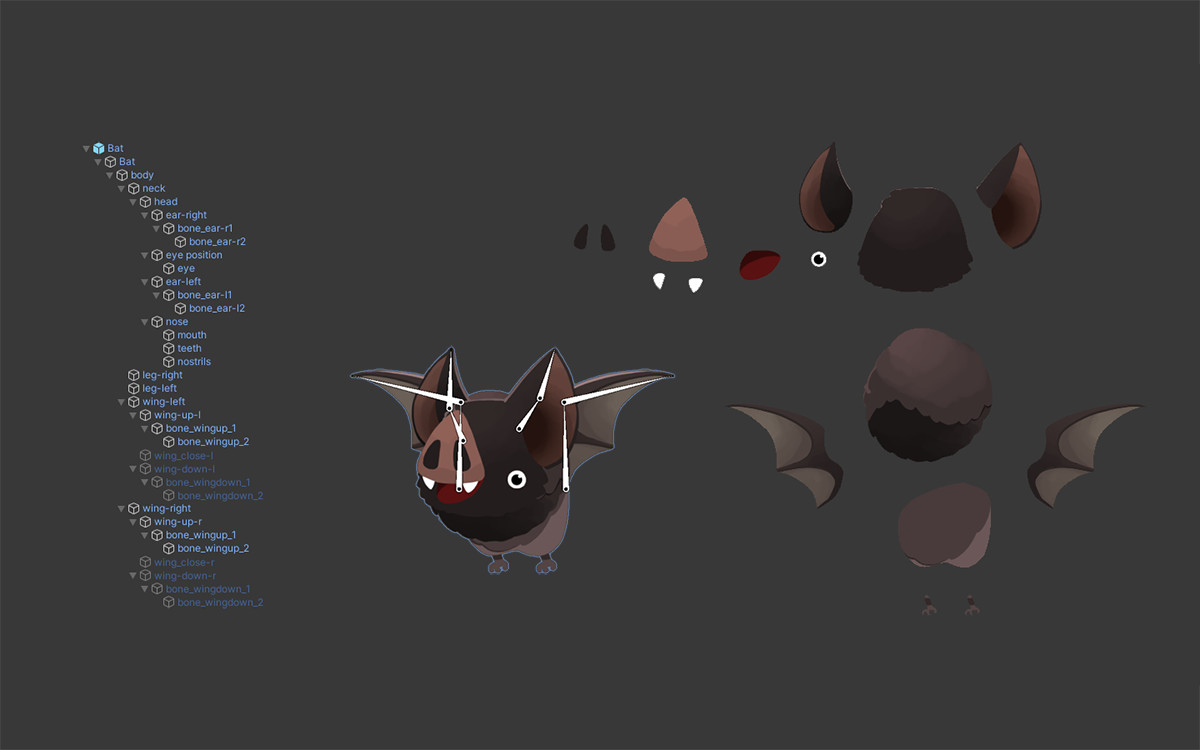 2D Monster Bat by MiMU STUDIO